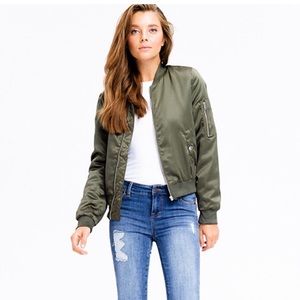 Jackets & Coats | Military Green Cropped Bomber Jacket Brand Nwt | Poshmark